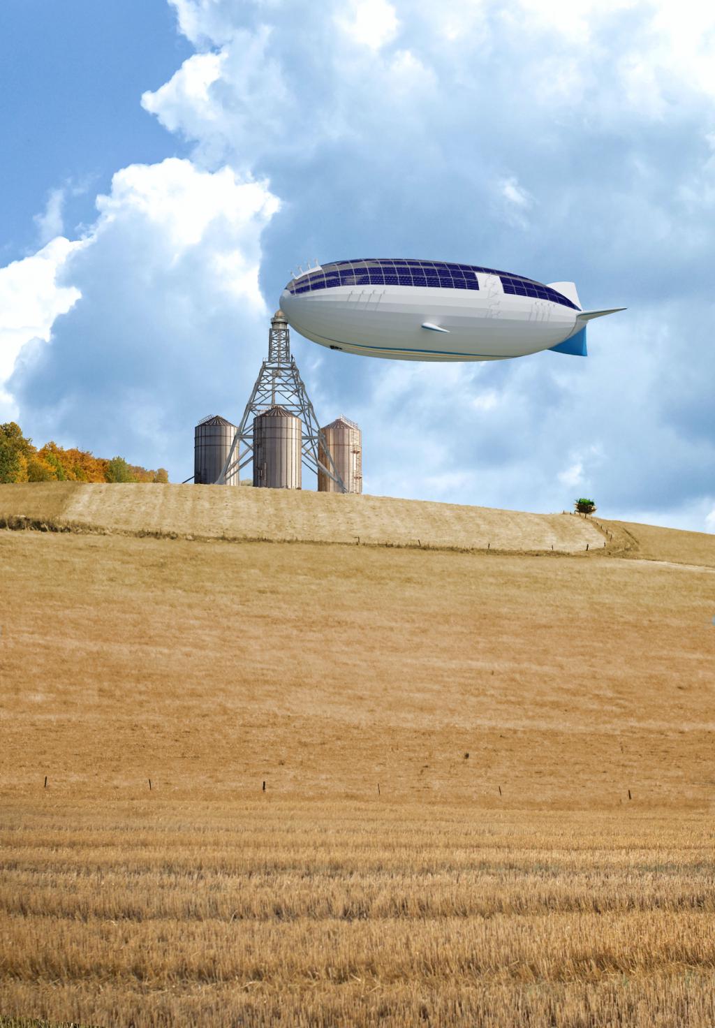 Airship Transporting Grain · Story Seed Library