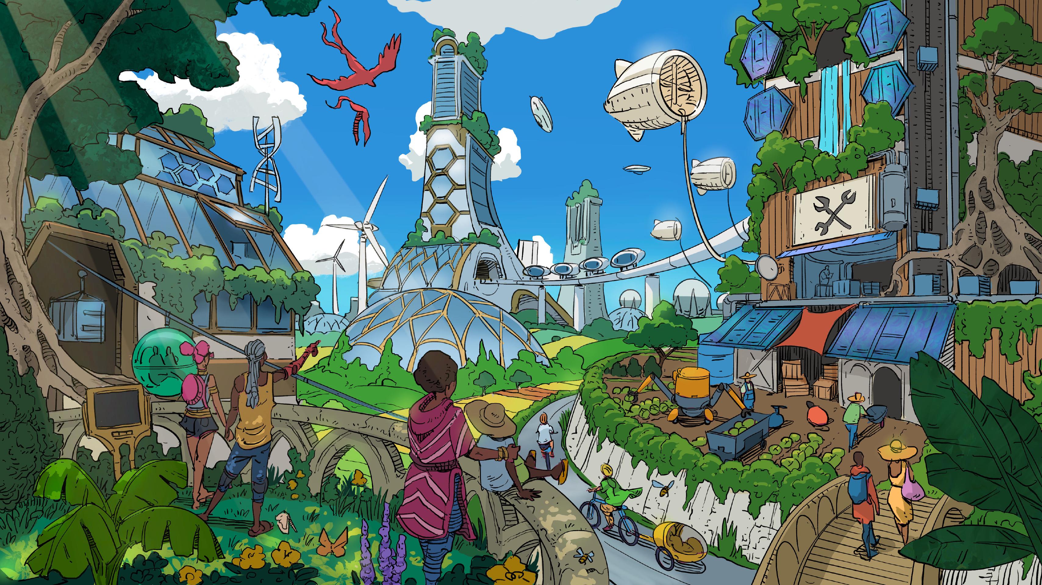 Solarpunk City · Story Seed Library